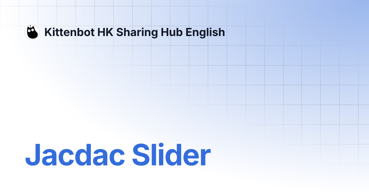 Jacdac Slider | Kittenbot HK Sharing Hub English